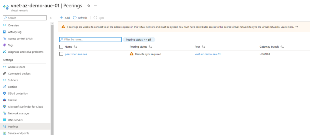 Guide on resizing the address space of peered Azure virtual networks ...