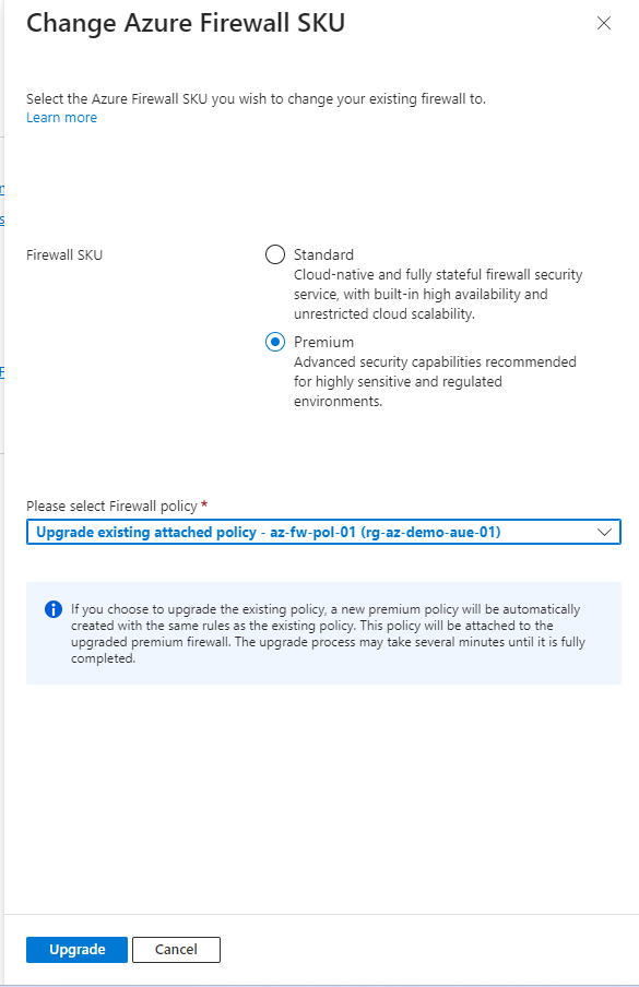 Easy ways to perform the Azure Firewall upgrade or downgrade? - Skyline ...